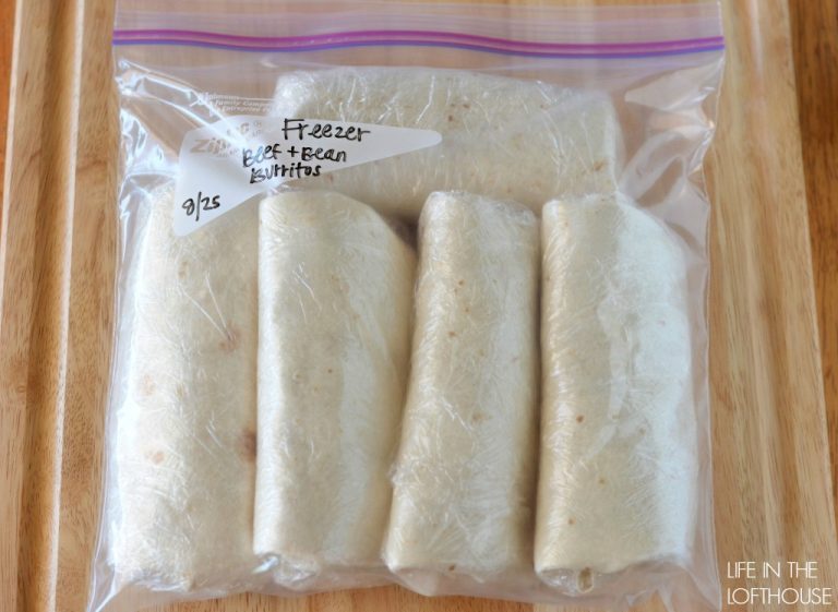 Freezer Beef and Bean Burritos