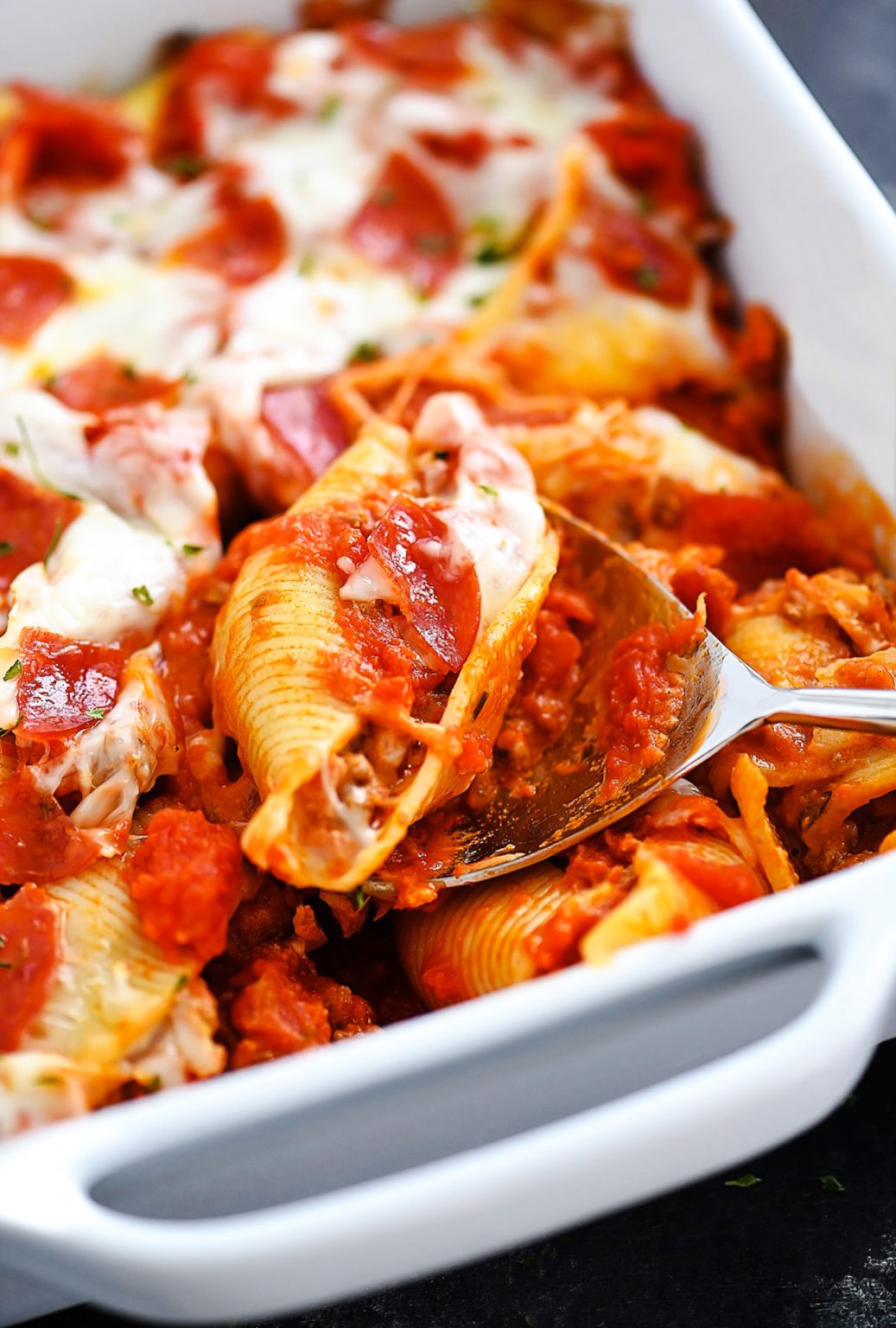 Pizza-Stuffed Pasta Shells - Life In The Lofthouse