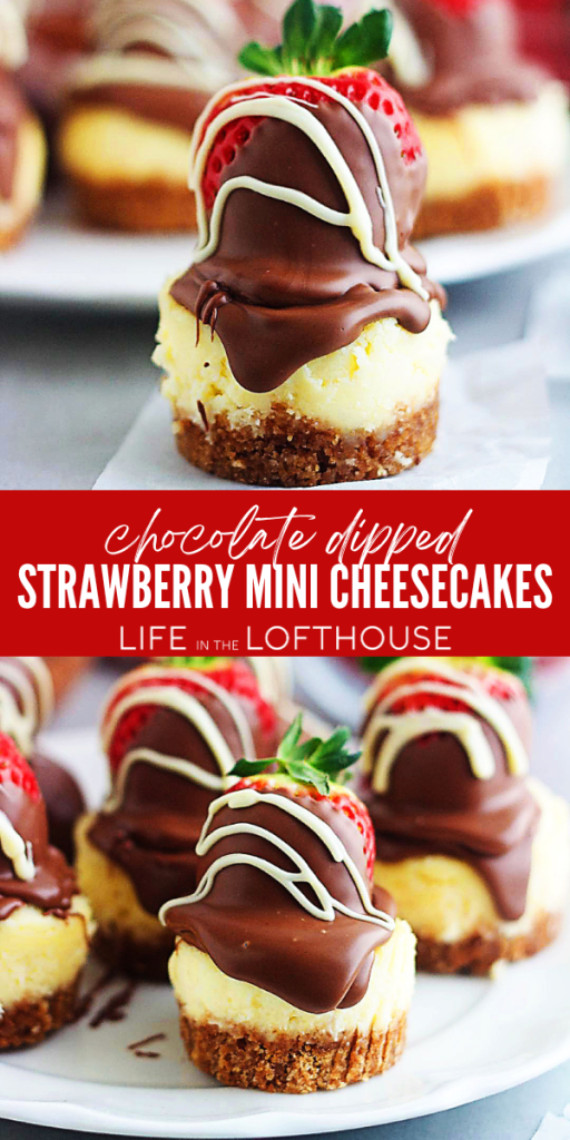 Chocolate-Dipped Strawberry Mini Cheesecakes - Life In The Lofthouse