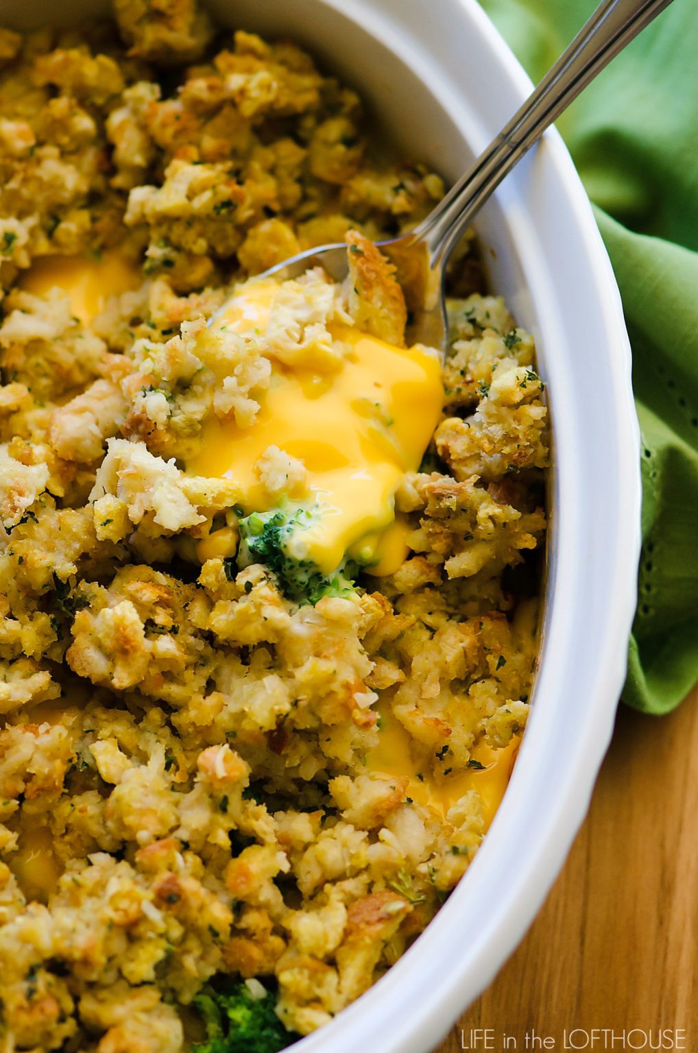 Cheesy Stuffing Casserole