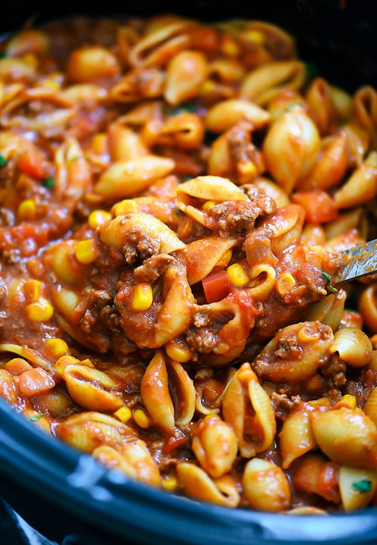 Slow Cooker Taco Pasta - Life In The Lofthouse