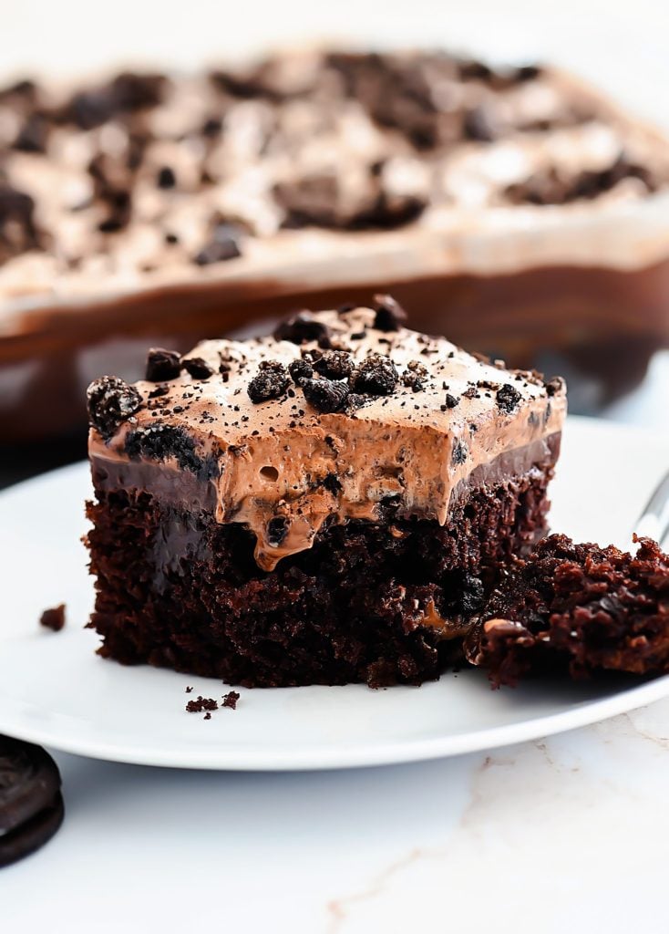 Chocolate Oreo Poke Cake - Life In The Lofthouse