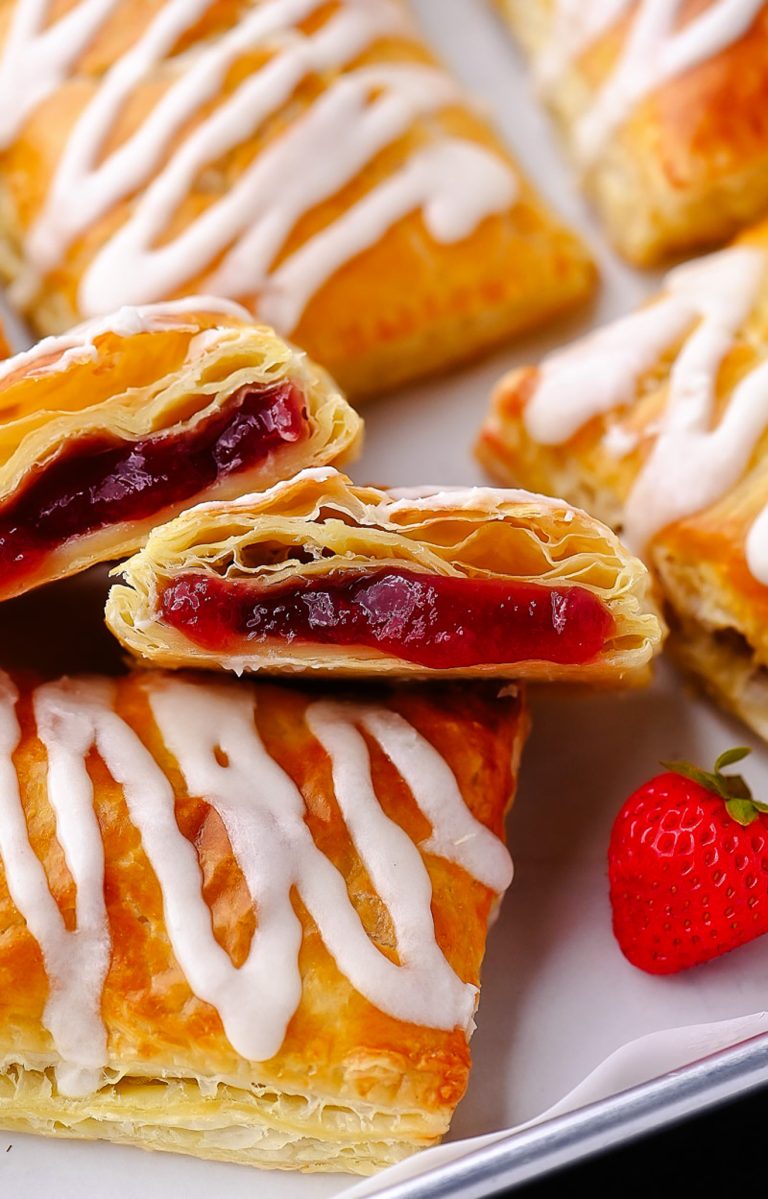 Easy Strawberry Toaster Strudels with Icing - Life In The Lofthouse